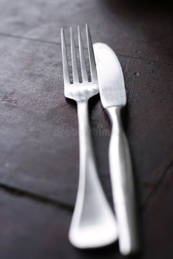 Messer und Gabel stockbild. Bild von makro, ausrüstung - 7144283