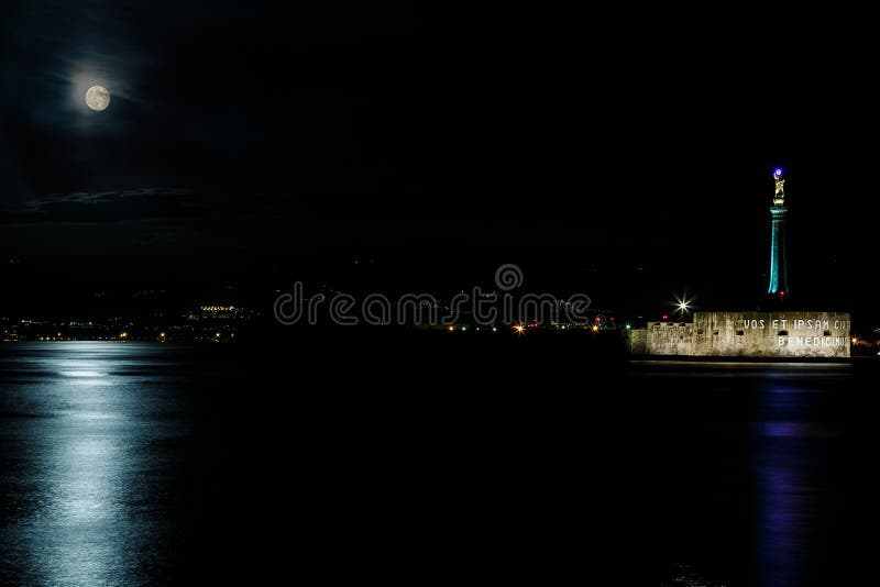 Messina at night stock photo. Image of moon, desert, branch - 34966302