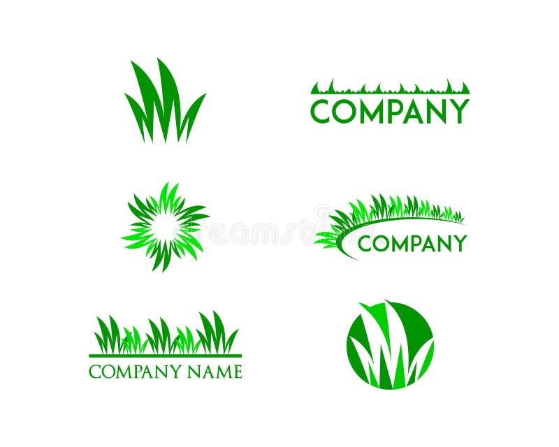 Erba Logo Design Template illustrazione vettoriale. Illustrazione di ...