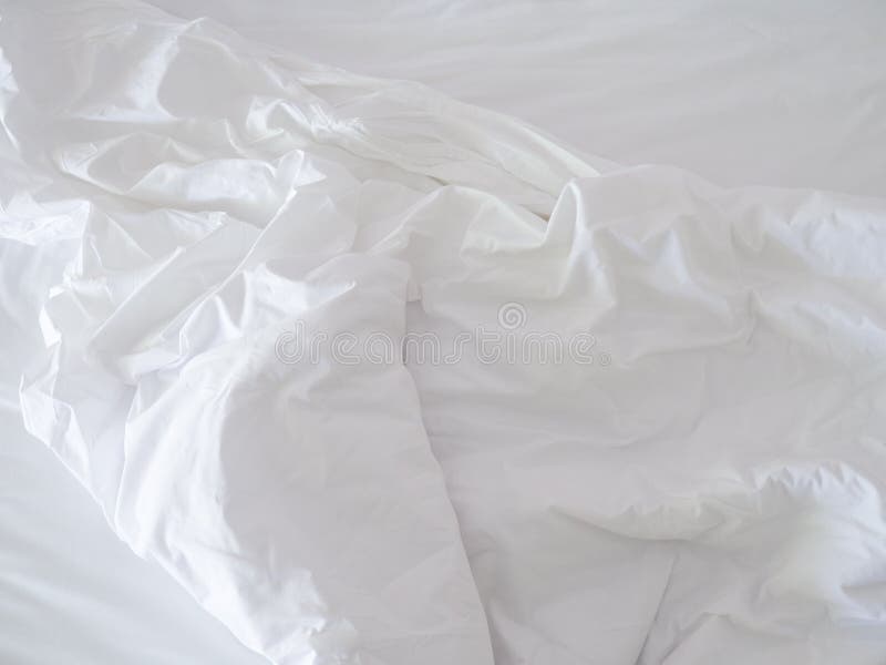 Messy bed not tidy stock photo. Image of homey, pillows - 73673152