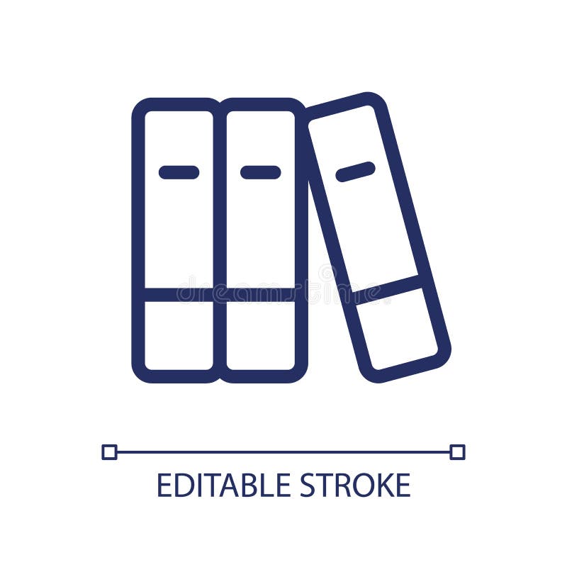 Messy Bookshelf Pixel Perfect Linear Ui Icon Stock Vector ...