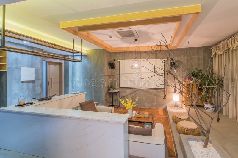 Messy Branches-a Living Room Stock Photo - Image of chamber, style ...