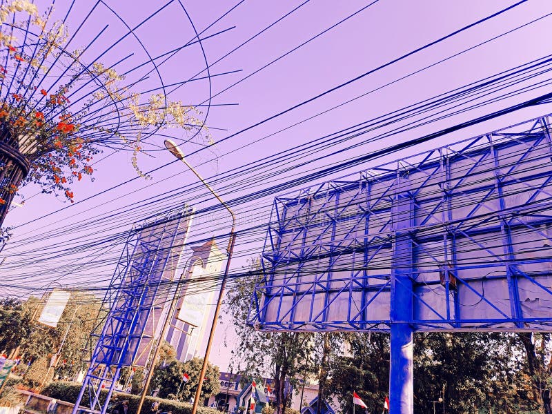 Messy cable installation stock photo. Image of background - 395624848