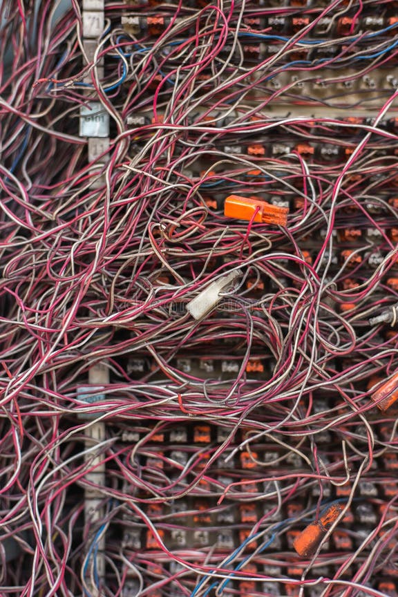 Messy cables stock image. Image of internet, power, blur - 77947417
