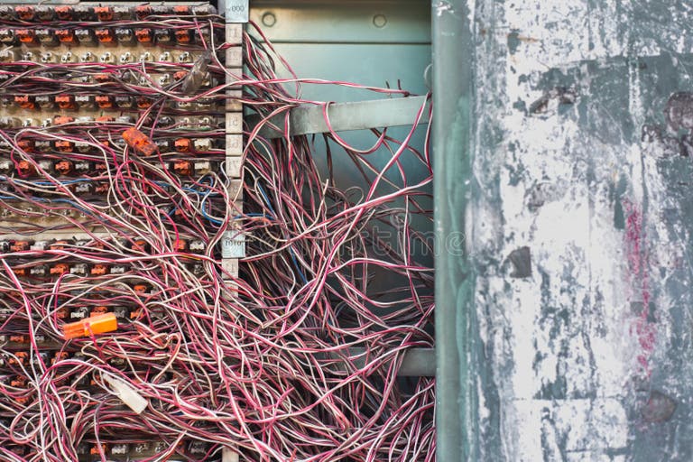 Messy cables stock photo. Image of colorful, pair, security - 78959864