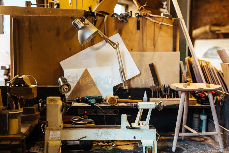 Messy workshop stock image. Image of workshop, home, workroom - 5171461