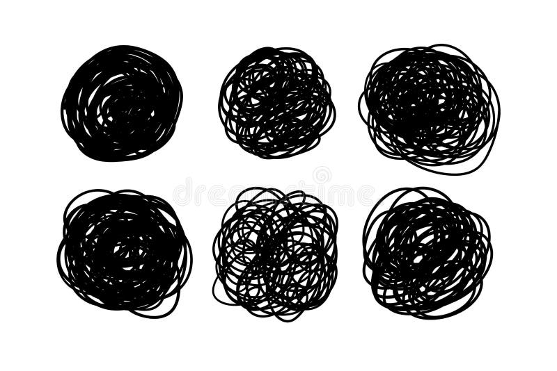 Messy Circle Shape Page Border Stock Vector - Illustration of messy ...