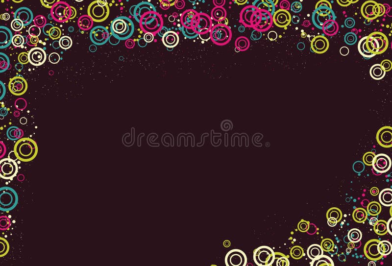 Messy Circle Shape Page Border Stock Vector - Illustration of messy ...