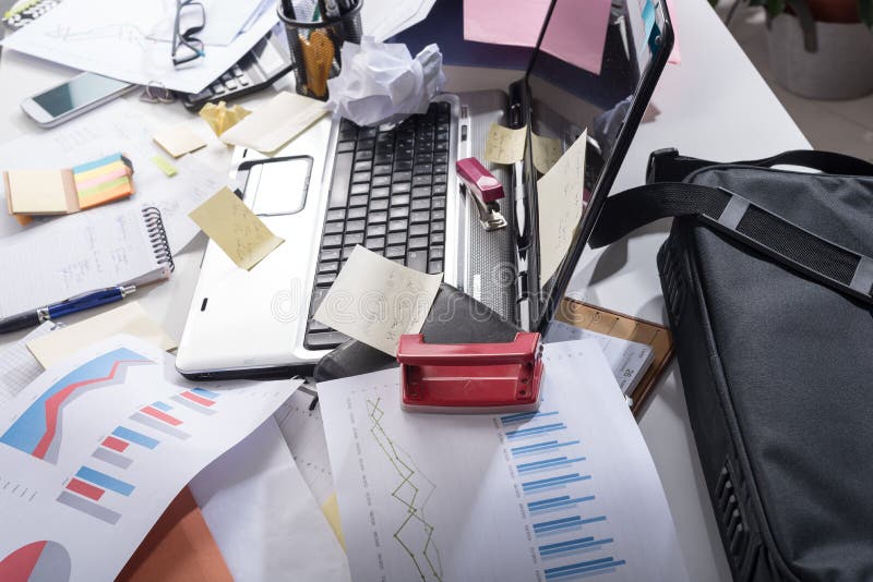 Cluttered File Drawer Overflow Stock Image - Image of printouts, mess ...