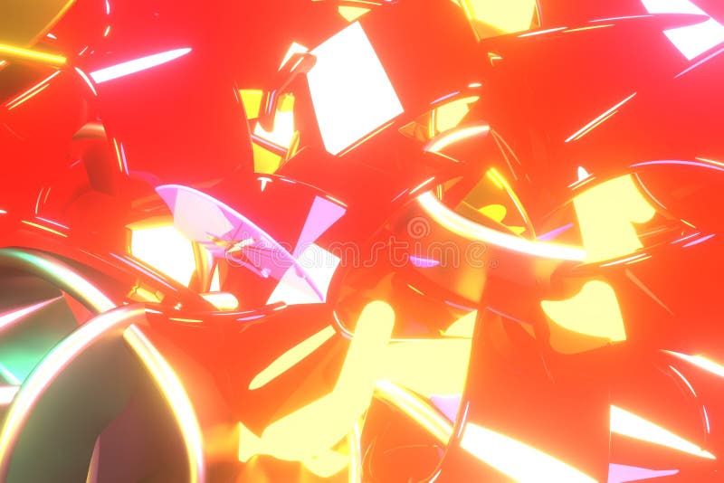 Messy Colorful String Neon Grow Lights. for Graphic Design or ...