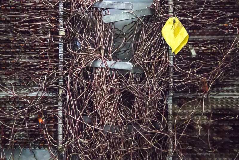 Messy Communicate Electric Cable Stock Photo - Image of engineering ...