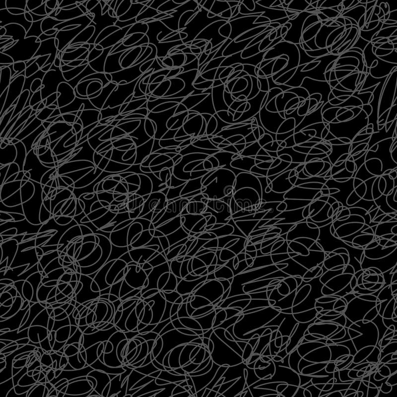 A Messy and Crumpled Abstract Hand Drawn Pattern Black Background ...