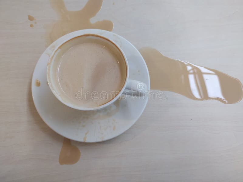 Messy a Cup of Coffee for the Day Stock Photo - Image of coffee, cafe ...