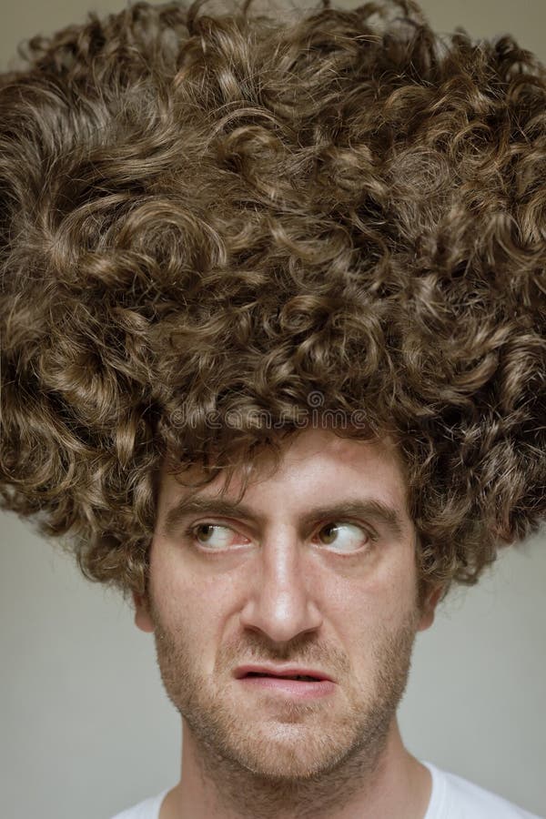Messy Curly Hair stock image. Image of mouth, afro, mouthing - 57537925