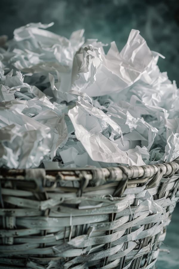 A Messy Desk with Crumpled Papers and Trash Stock Photo - Image of ...