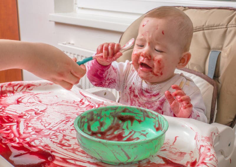 4,424 Messy Baby Eating Stock Photos - Free & Royalty-Free Stock Photos ...