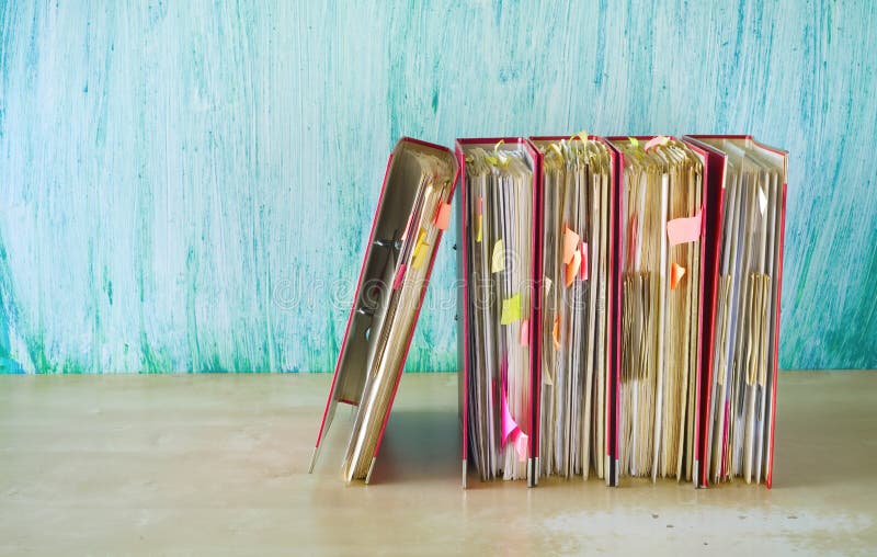 Stack of Messy File Folders Stock Photo - Image of disorganization ...