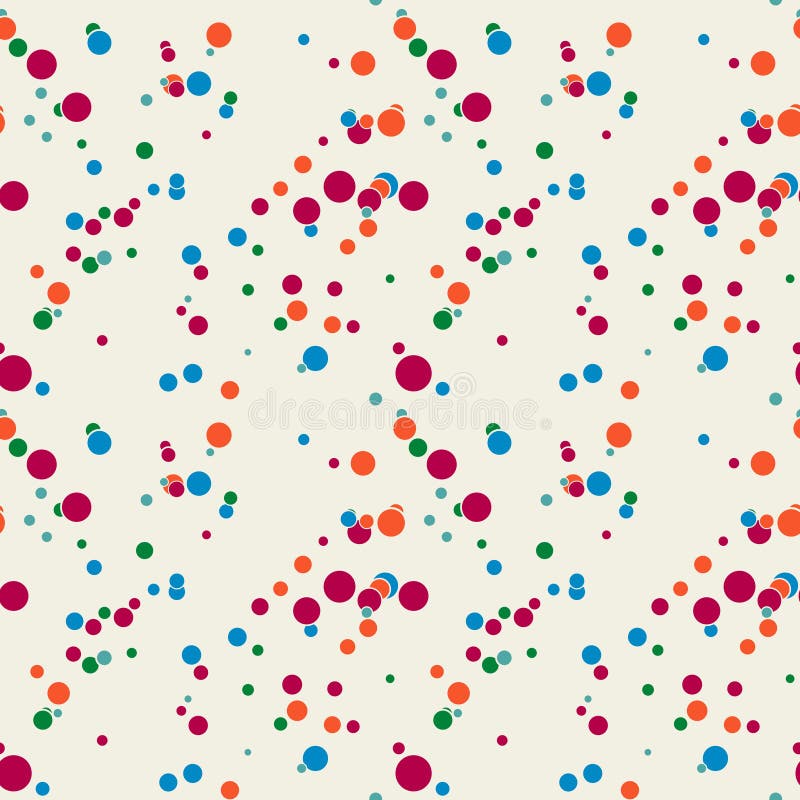 Abstract Seamless Pattern with Colorful Chaotic Small Circles. Stock ...