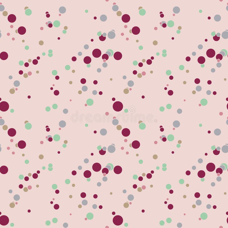Abstract Seamless Pattern with Colorful Chaotic Small Circles. Stock ...