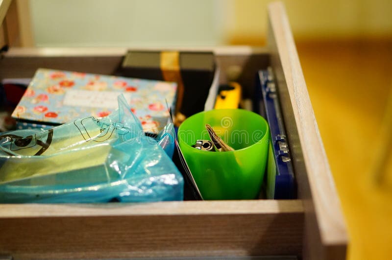 Messy drawer editorial stock image. Image of open, messy - 50756384