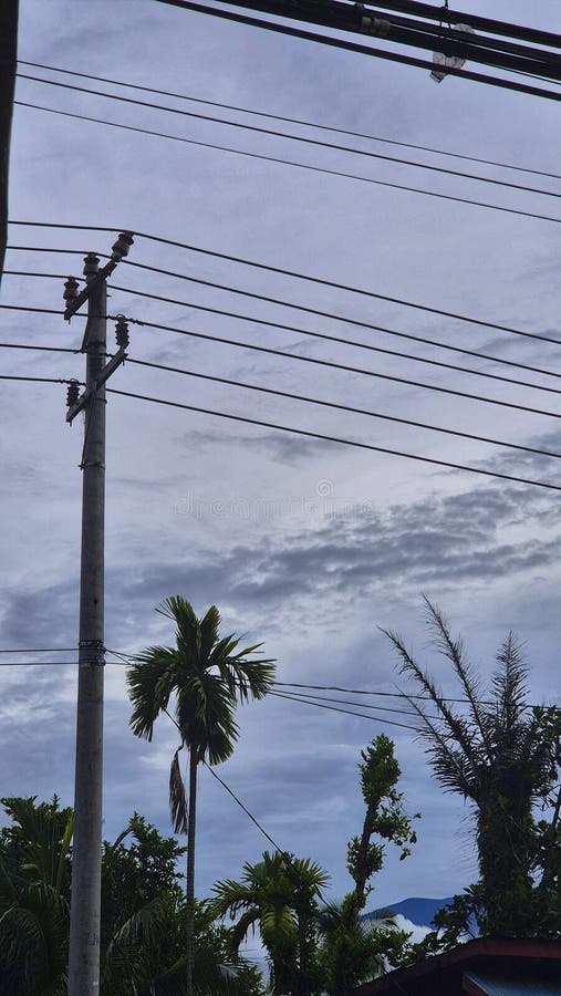 Messy Electrical Cable Installation that Obstructs the View of the ...