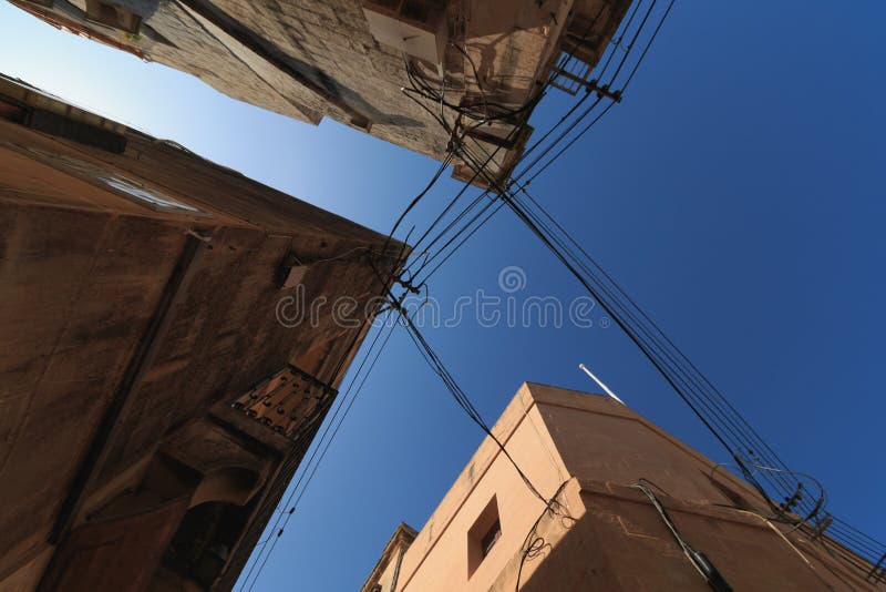 Messy Electrical Cables on Buildings in Malta Stock Photo - Image of ...