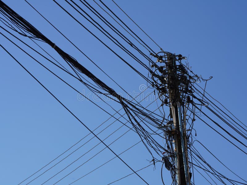 461 Messy Electric Pole Cable Lines Stock Photos - Free & Royalty-Free ...