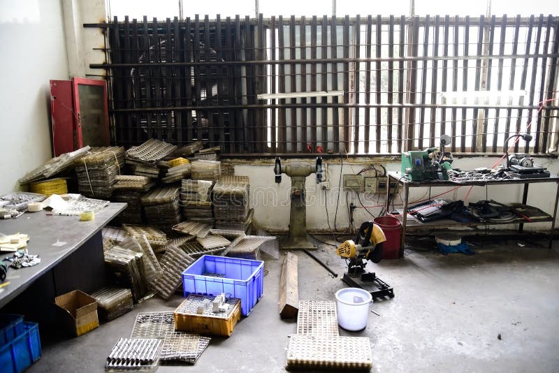 Messy factory s space stock photo. Image of metal, factory - 75598162