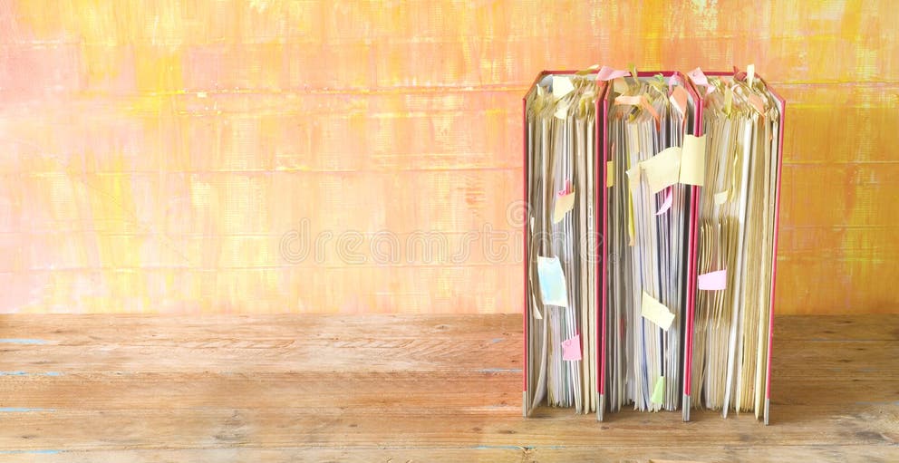 Messy File Folders and Documents Stock Image - Image of officialism ...