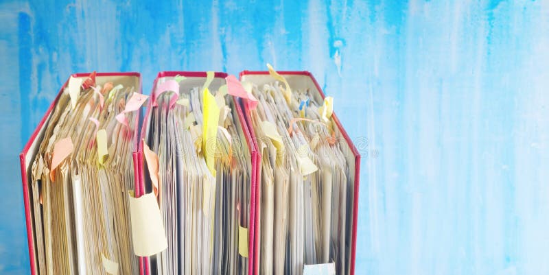 Messy File Folders and Documents Stock Photo - Image of college, file ...