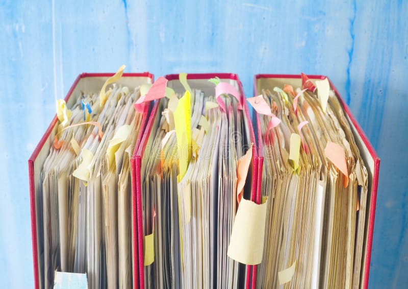 Messy File Folders and Documents Stock Image - Image of grungy, office ...