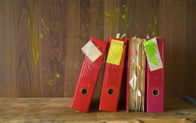 Messy File Folders, Grungy Style Stock Photo - Image of desk, messy ...