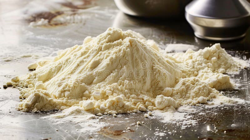 Messy Flour Spill on Silver Surface Stock Illustration - Illustration ...