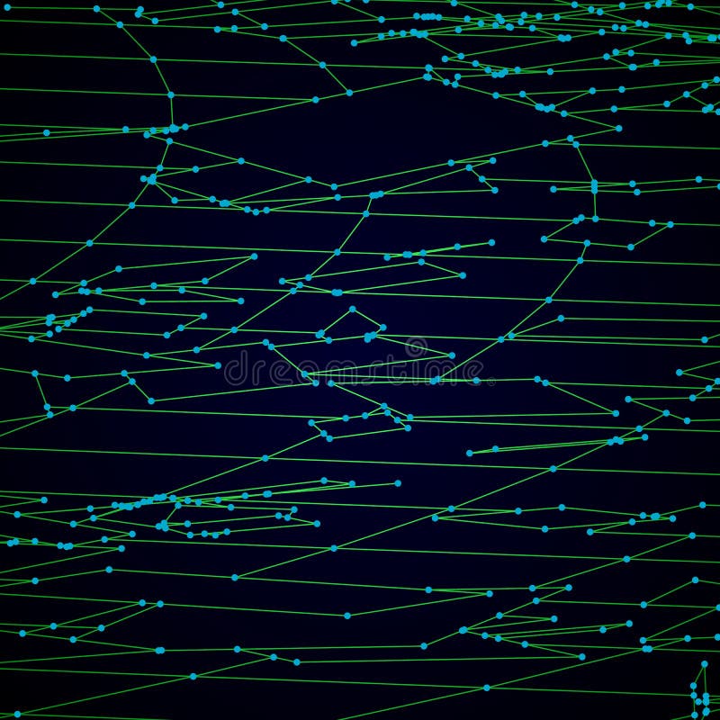 Messy Grid Made of Connected Dots Stock Vector - Illustration of link ...