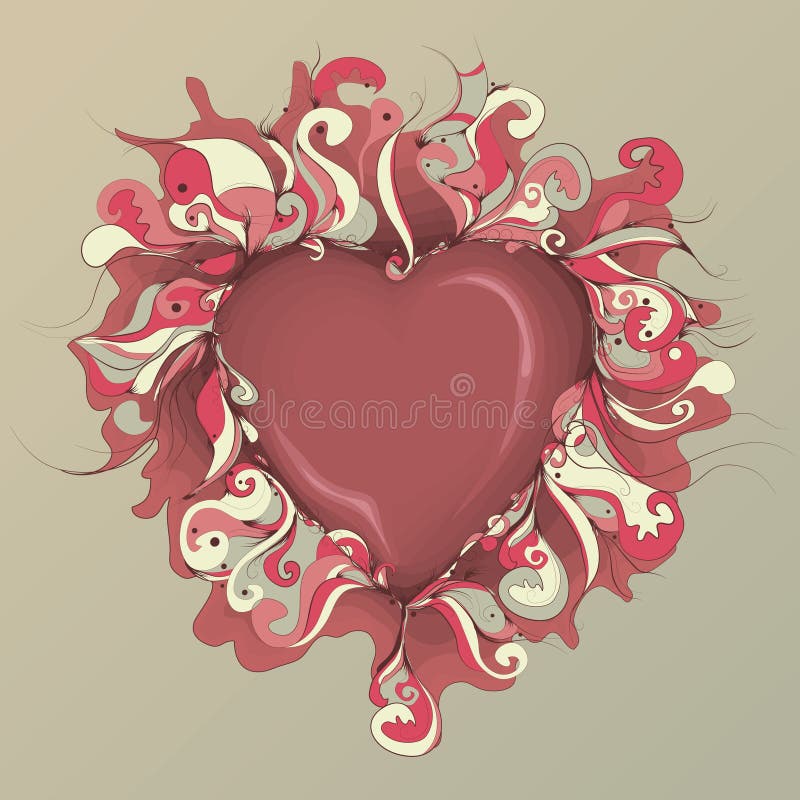 Messy Heart Shape Page Border Stock Vector - Illustration of accent ...