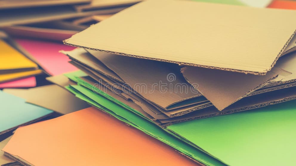 A Messy Heap of Cluttered Cardboard Boxes and Papers Had Formed Stock ...