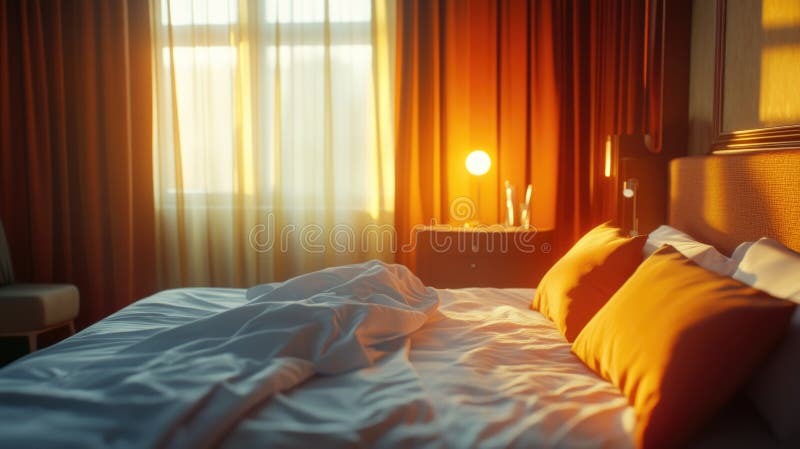 A Messy Hotel Room with an Unmade Bed and Some Clothes Scattered Around ...