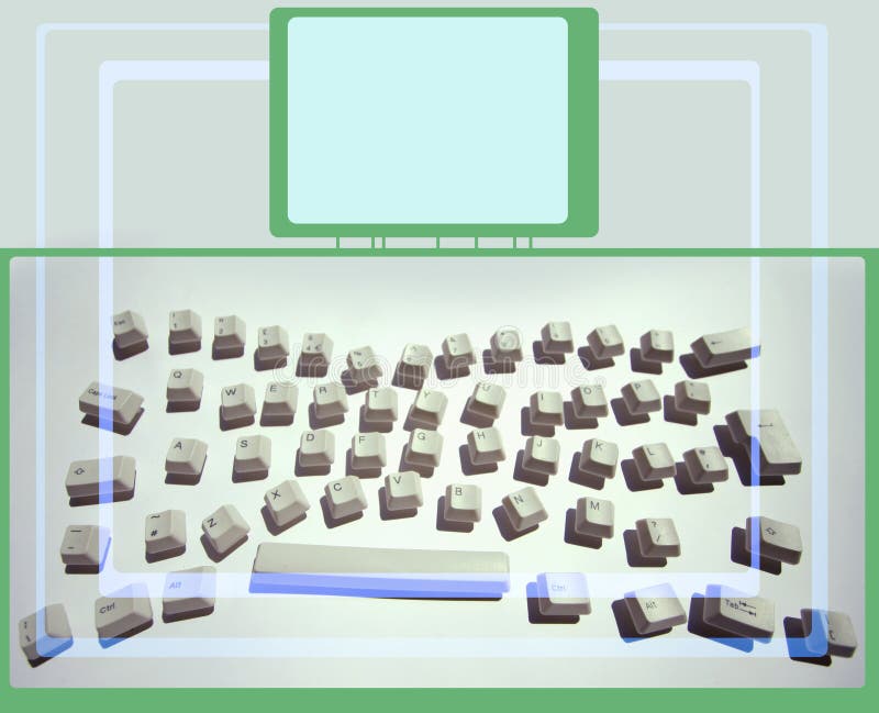 Messy keyboard stock image. Image of author, hardware, screen - 710423