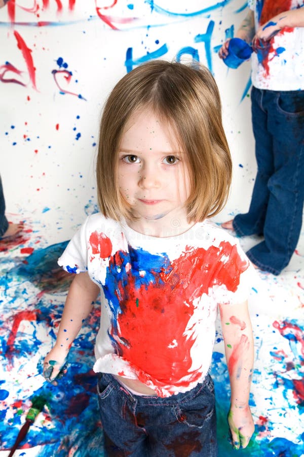 Messy kid stock image. Image of coloured, caucasian, mess - 8062653