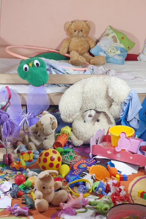 Messy kids room with toys stock photo. Image of puddle - 25989058