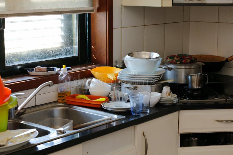 Messy kitchen stock image. Image of house, product, unclean - 49773235