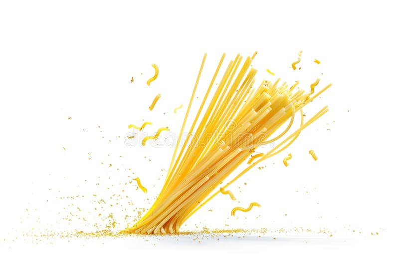 A Messy Kitchen Moment - Spaghetti Noodles Falling from the Air Stock ...