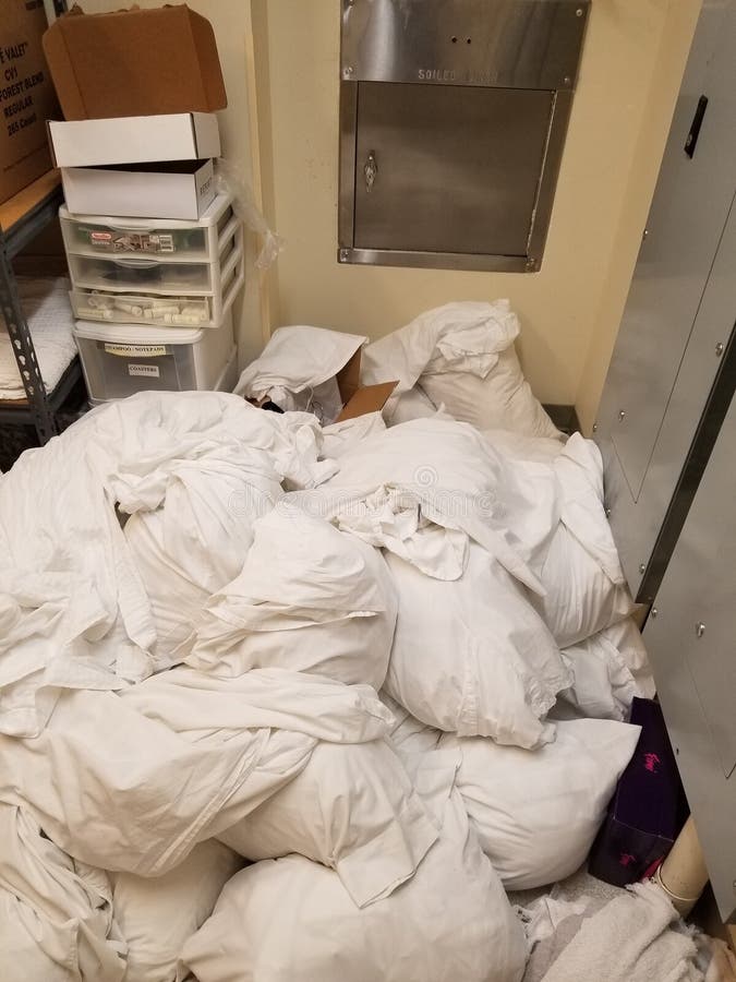 Messy linen closet stock photo. Image of busy, dirty - 117678710