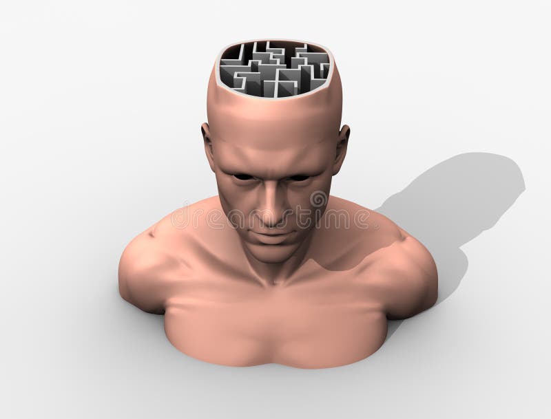 Messy Mind, Brain With Puzzle Stock Illustration - Illustration of ...