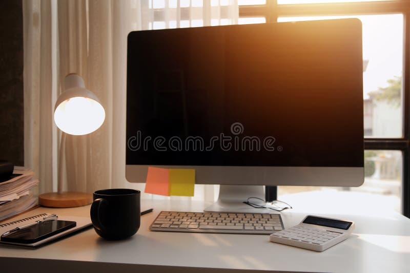 Messy Office Workspace. Messy and Cluttered Office Desk Stock Image ...