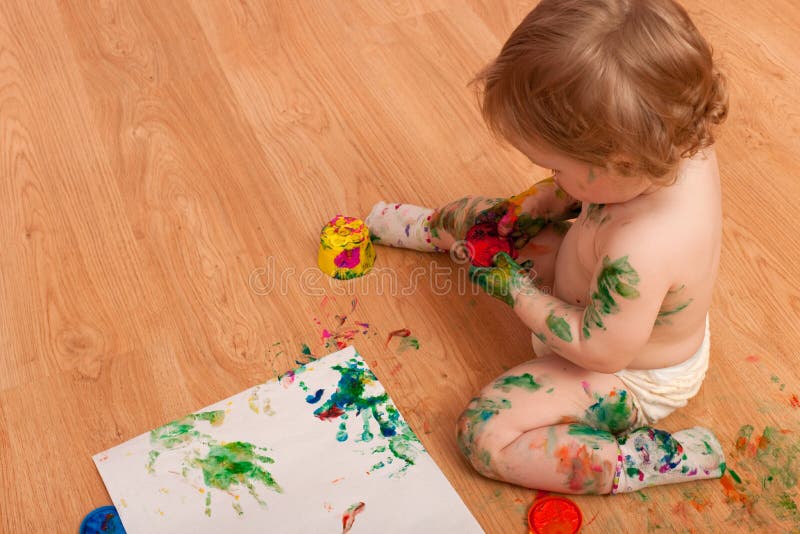 Messy painting stock photo. Image of paint, playful, painting - 19139548