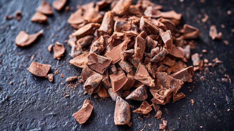 A Messy Pile of Chocolate Pieces on a Table, Perfect for Snacking or ...