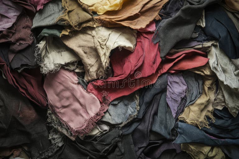A Messy Pile of Clothes Sits on a Table, with Folded and Unfolded Items ...
