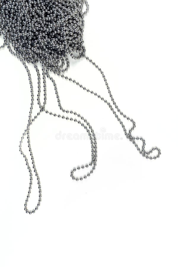 A Messy Pile of Coiled Metal Linked Jewelry Chain Stock Image - Image ...