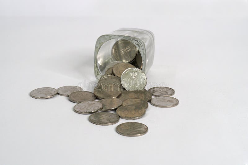 The Messy Pile of 1.000 Indonesian Coins Money Stock Photo - Image of ...